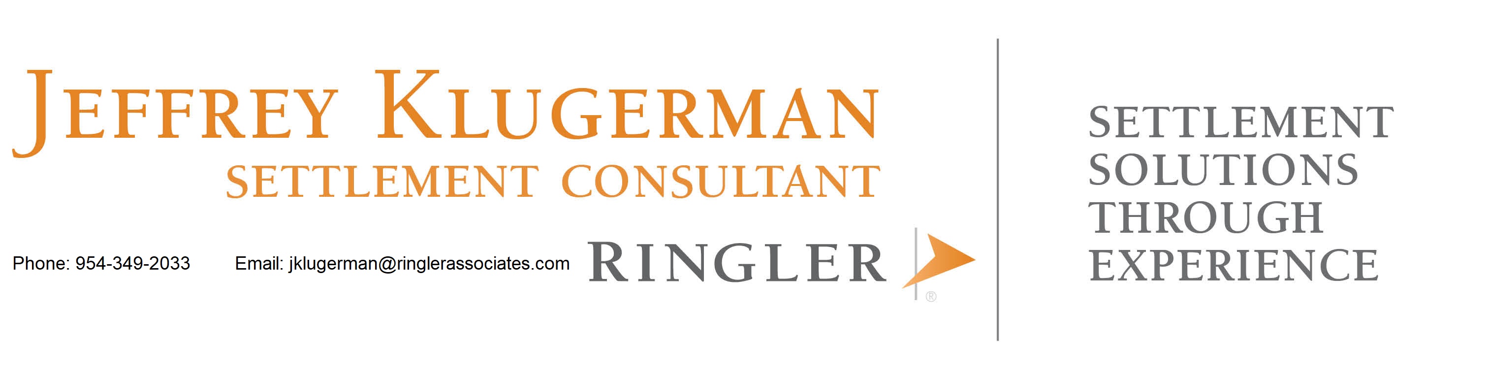 Jeffrey Klugerman Settlement Consulting - PBCJA